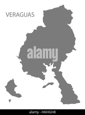 Area of Veraguas, province of Panama, isolated on a solid background in ...
