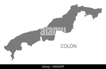 Area of Colón, province of Panama, isolated on a solid background in a ...