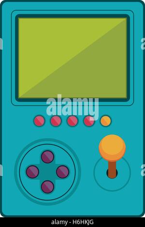 blue aquamarine remote control games with usb wired vector illustration ...