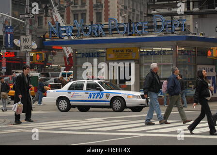 New York Police Department building in Times Square in Manhattan, New ...