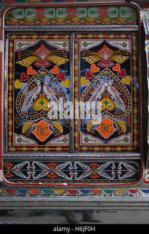 Detail of a colourfully decorated Pakistani bus Stock Photo - Alamy