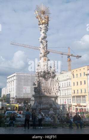 The Holy Trinity column, Hauptplatz, Linz, Austria Stock Photo - Alamy