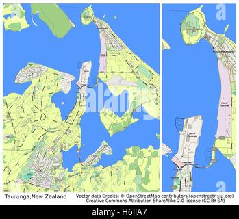 Urban vector city map of Tauranga, New Zealand Stock Vector Image & Art ...