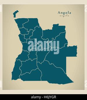 Map of Angola with the provinces Stock Vector Image & Art - Alamy