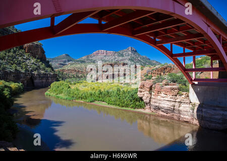 Salt River Canyon bridge, Arizona 1 horizontal Stock Photo - Alamy