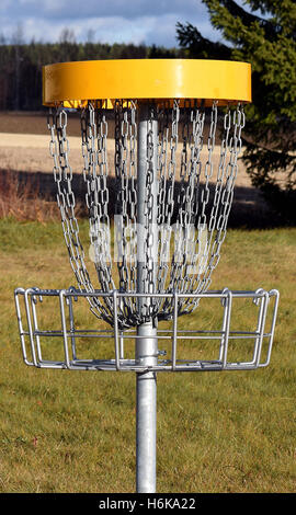 Disc golf or Frisbee golf chain basket hole target for catching ...
