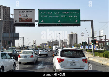 Erbil, Iraq. 18th Oct, 2016. A car dealer of German car manufacturer ...