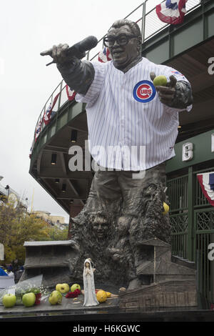 Statue of Ron Santo at Wrigley Field, Chicago. DETAILS IN DESCRIPTION ...