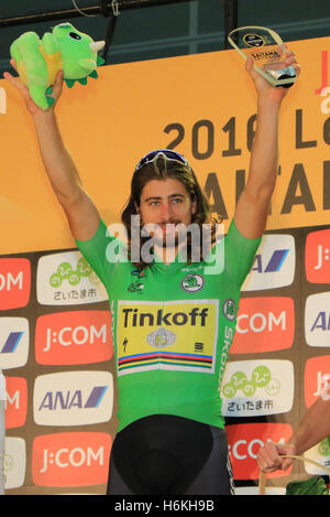 Peter Sagan (Tinkoff) on the podium Stock Photo - Alamy