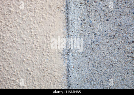 Outer wall with two types of paint for use wallpaper Stock Photo - Alamy