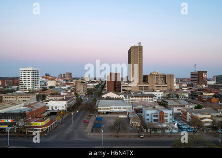 Bulawayo Zimbabwe CBD skyline center town sunrise Stock Photo - Alamy