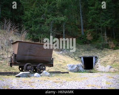 entrance mine adit mining entrance past gateway supported mine adit ...