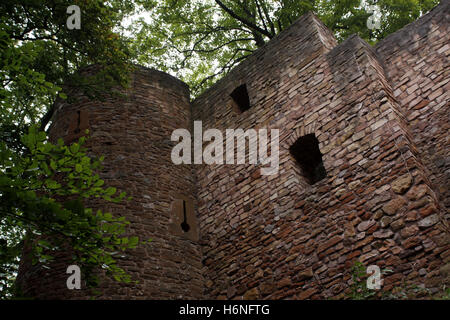 Germany, Saarland, castle ruin Montclair, Mettlach, Saar valley Stock ...