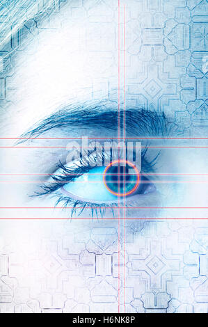 biometric retina scan Stock Photo - Alamy