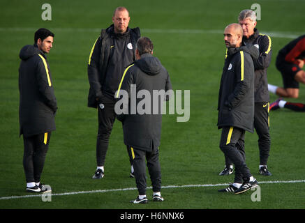 Manchester City Coaching Staff during the re-launch of Manchester City ...