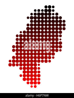 Map of Hesse Stock Photo - Alamy