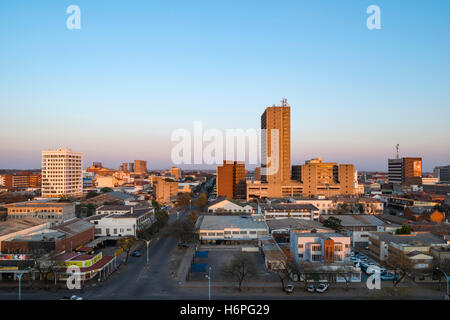 Bulawayo Zimbabwe CBD skyline center town sunrise Stock Photo - Alamy
