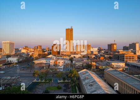 Bulawayo Zimbabwe CBD skyline center town sunrise Stock Photo - Alamy