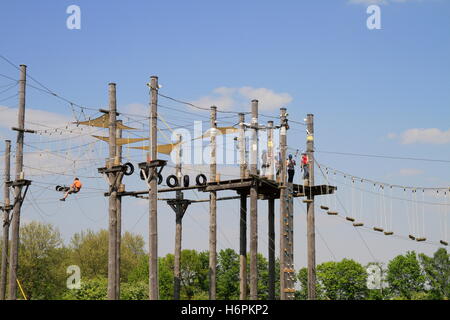 Hochseilgarten or High ropes course in Bad Oeynhausen Stock Photo - Alamy