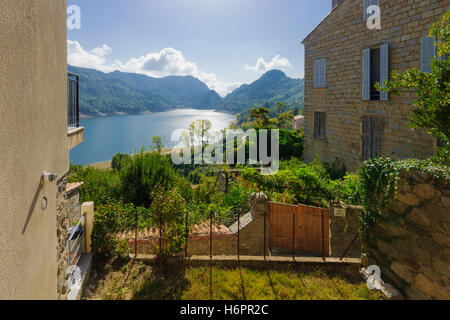 View of Tolla Lake and Prunelli Gorge in Corsica, France Stock Photo ...