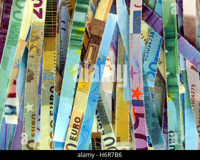 note, memo, euro, cut, banknotes, shredder, burn, sheet of paper, paper ...