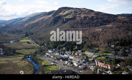 Aerial drone view Aberfoyle Trossachs Scotland Stock Photo - Alamy