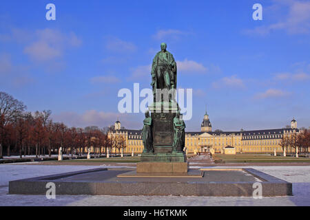 Monument, Karl Friedrich, Grand Duke of Baden, Karlsruhe Palace, Baden ...
