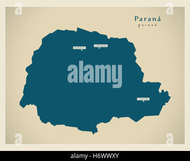 map of parana Stock Photo - Alamy