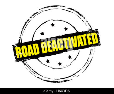Rubber stamp with text road deactivated inside, illustration Stock ...