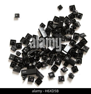 Scattered keyboard keys with separated escape key Stock Photo - Alamy