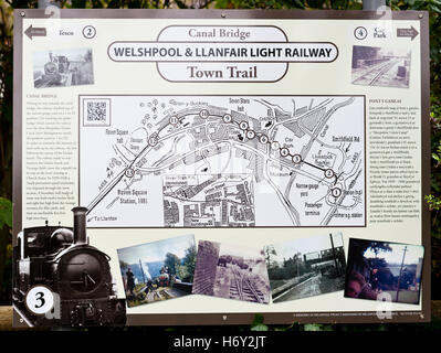 Welshpool and Llanfair Railway Town Trail, Welshpool, Powys, Wales ...