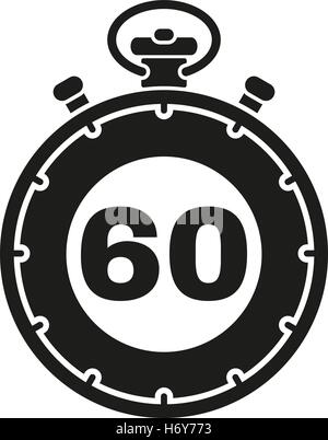 The 60 seconds, minutes stopwatch icon. Clock and watch, timer Stock ...