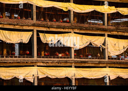 NEPAL, Tandi, poultry farm with 3000 chicken in multi-storey house, was ...