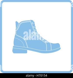 Woman boot icon. Blue frame design. Vector illustration Stock Vector ...