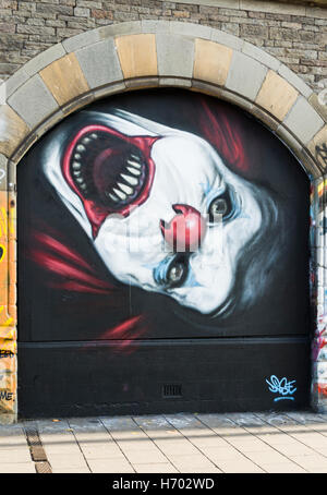 Graffiti. Colourful wall art. The Joker, Batman Stock Photo - Alamy