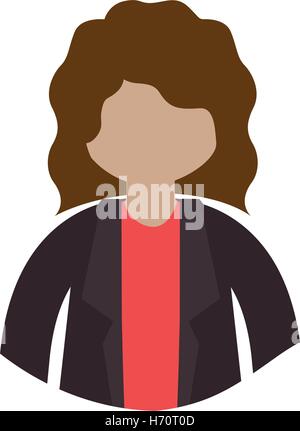 avatar woman wearing casual clothes over white background, vector ...