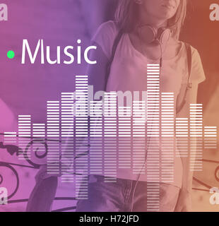 Music Audio Melody Wave Graphic Concept Stock Photo - Alamy