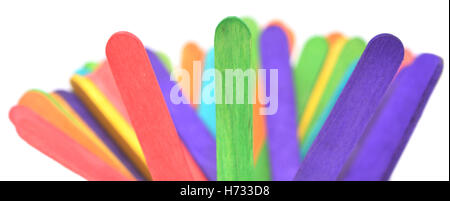 colorful ice cream sticks isolated on white background Stock Photo - Alamy