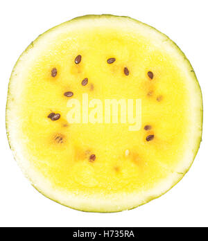 Half of tasty watermelon on yellow background, closeup Stock Photo - Alamy