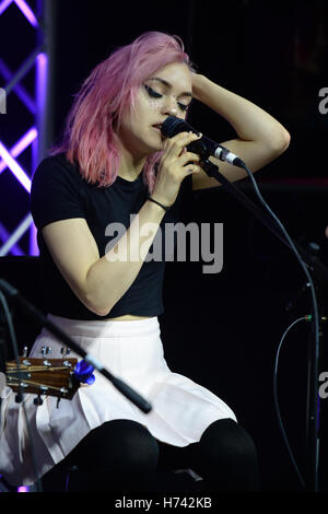 HOLLYWOOD, FL - NOVEMBER 02: Rena Lovelis of Hey Violet performs at ...