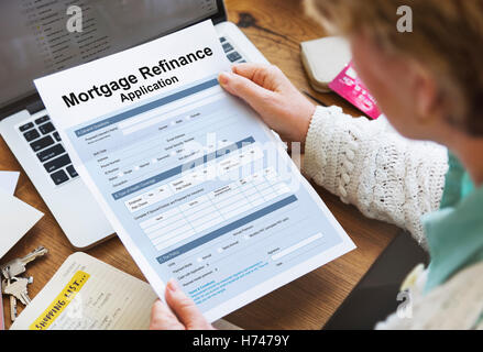 Mortgage Refinance Application Form Concept Stock Photo - Alamy