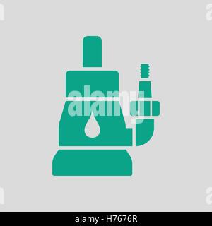 Submersible water pump icon. Gray background with green. Vector ...