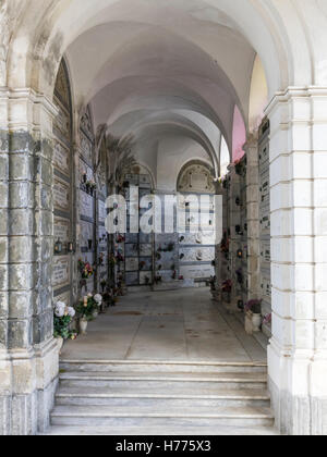 Italian cemetery with wall graves Stock Photo - Alamy