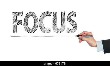 Conceptual hand writing showing Focus On Solution. Concept meaning Give ...