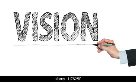 Conceptual hand writing showing Vision. Concept meaning ability to ...