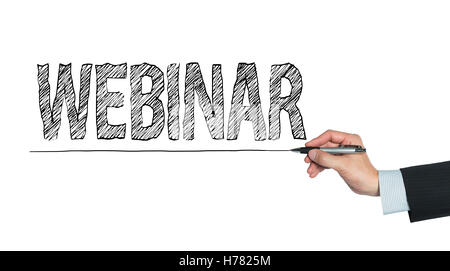 Conceptual hand writing showing Webinar. Concept meaning seminar or ...