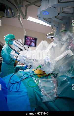 Minimally Invasive Surgery (MIS) robot. Black Falcon robot for use in ...