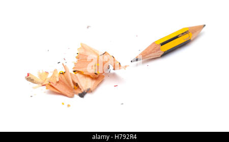 very short pencil sharpened on both ends isolated on white Stock Photo ...