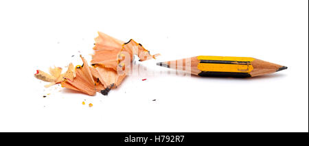 very short pencil sharpened on both ends isolated on white Stock Photo ...