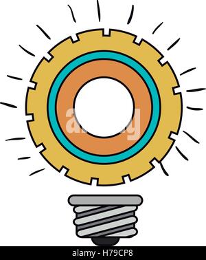 lightbulb over gear Stock Vector Image & Art - Alamy